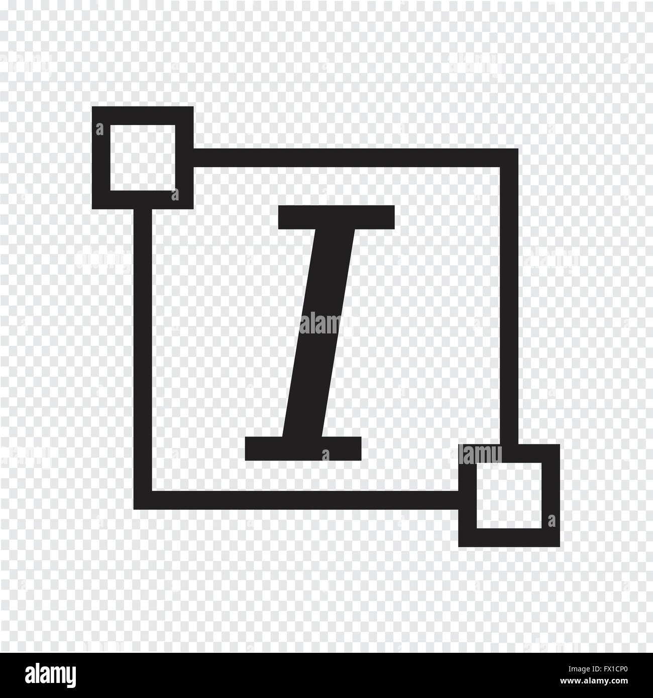 Italic Text font edit letter icon Stock Vector Image & Art - Alamy