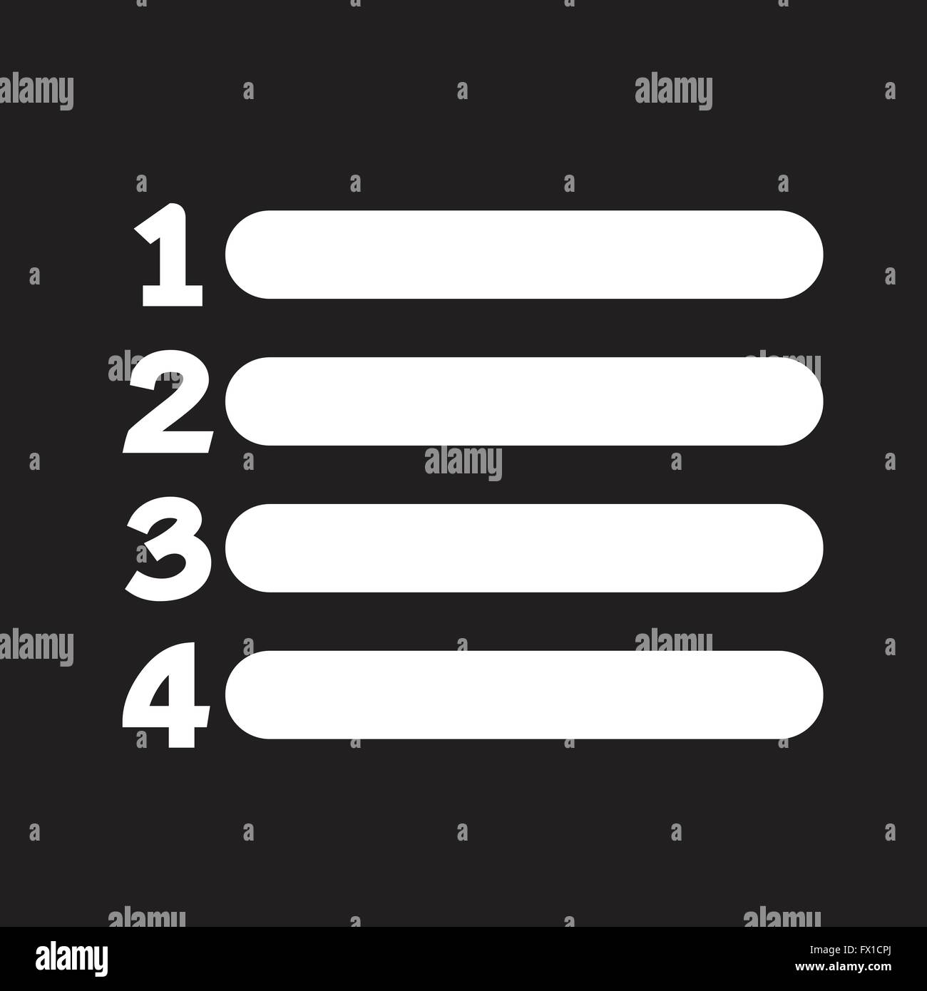 Number List Icon Sign Stock Vector Image & Art - Alamy