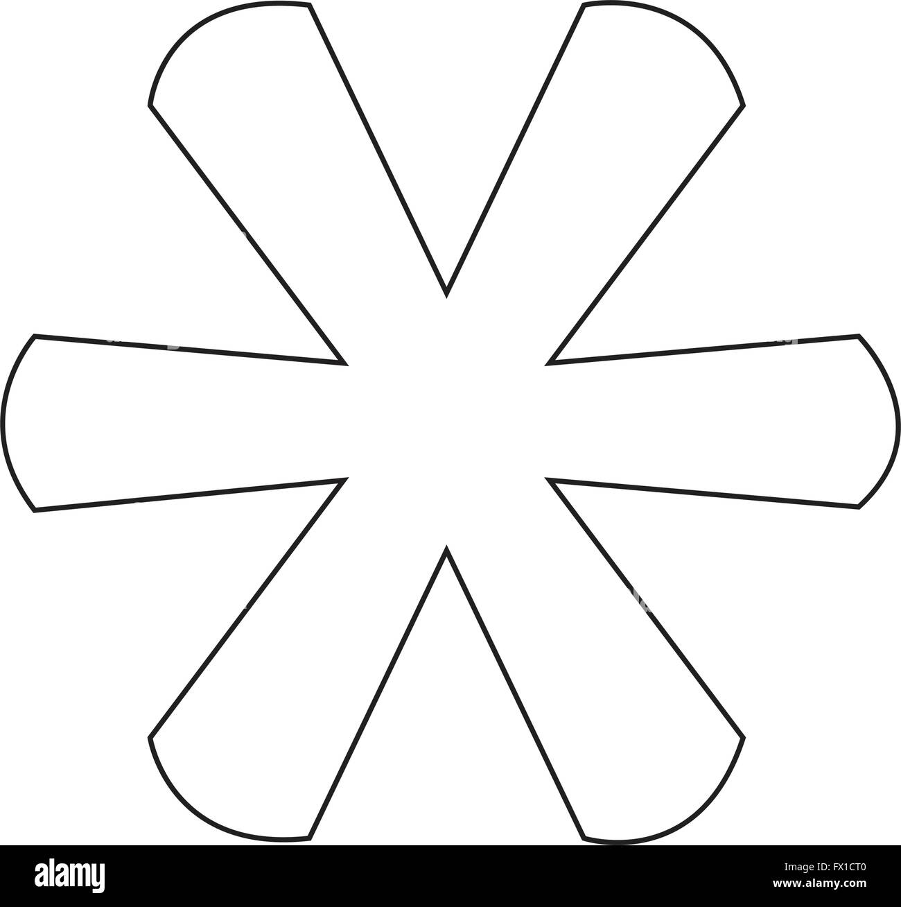 Asterisk Footnote sign icon Stock Vector Art & Illustration, Vector ...