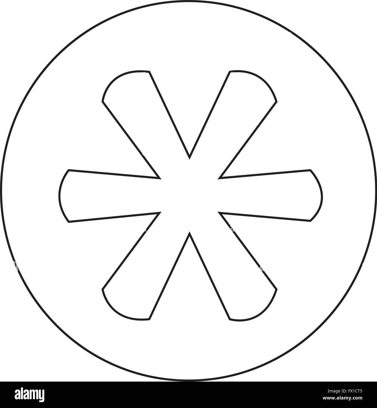Asterisk Footnote sign icon Stock Vector Image & Art - Alamy