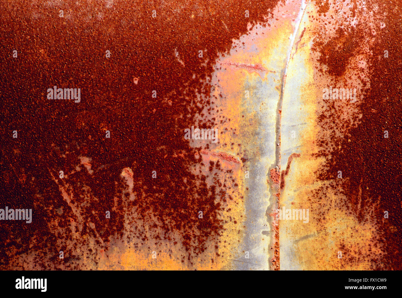 Colorful abstract close-up of rusting paint on automobile Stock Photo ...