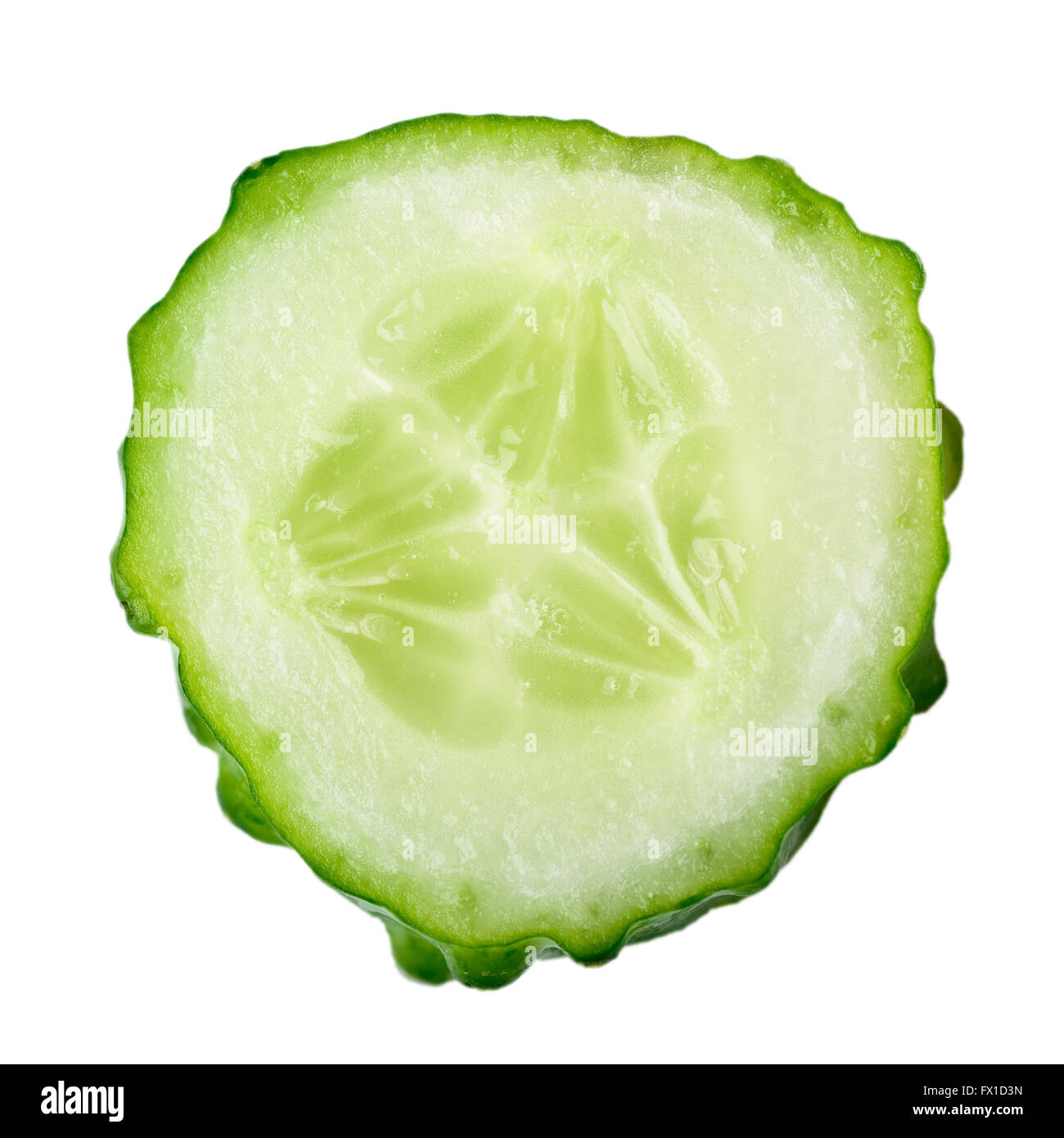 Slices fresh green cucumber Cut Out Stock Images & Pictures - Alamy