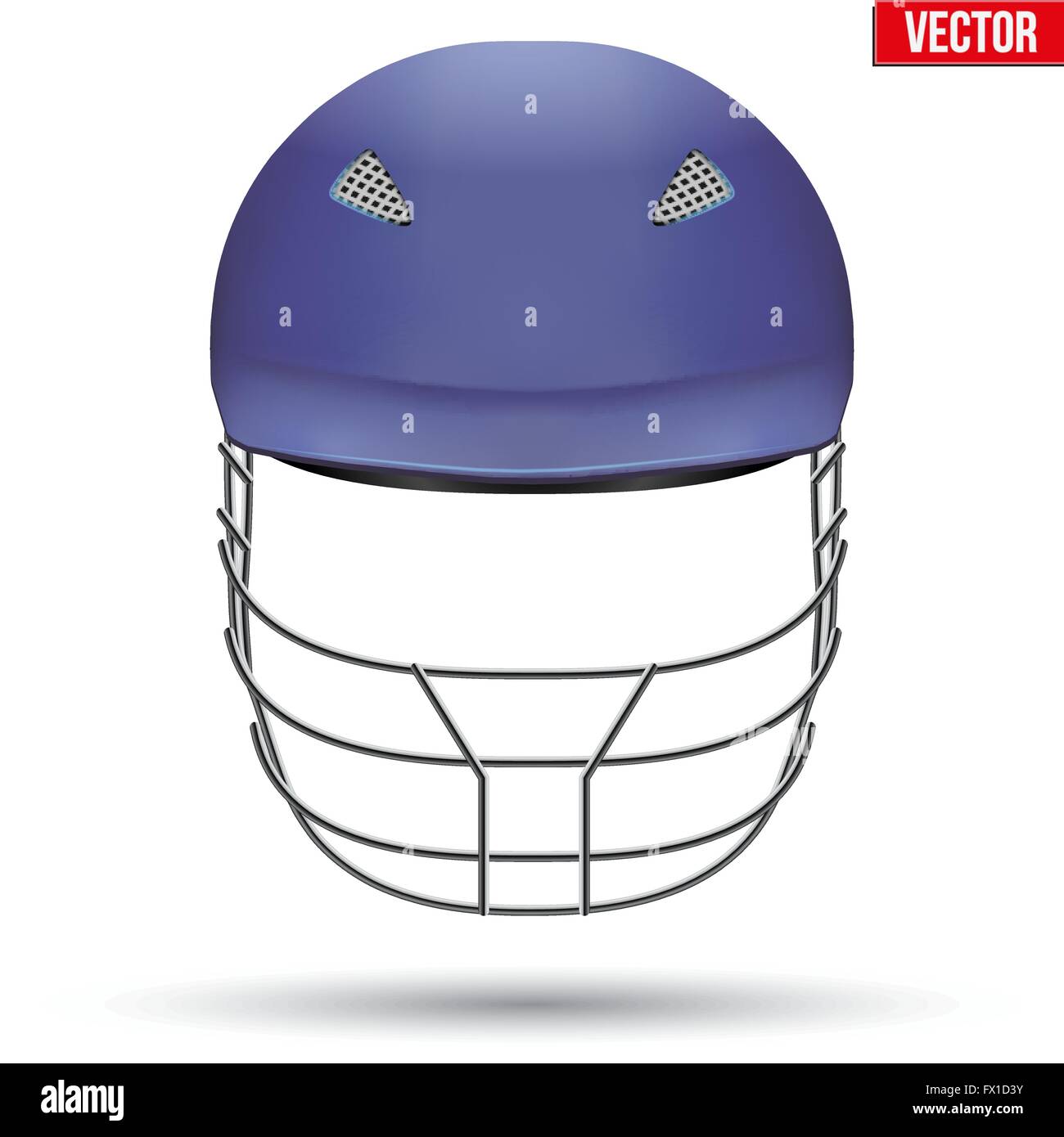 Blue Cricket Helmet Front View Stock Vector Image & Art - Alamy