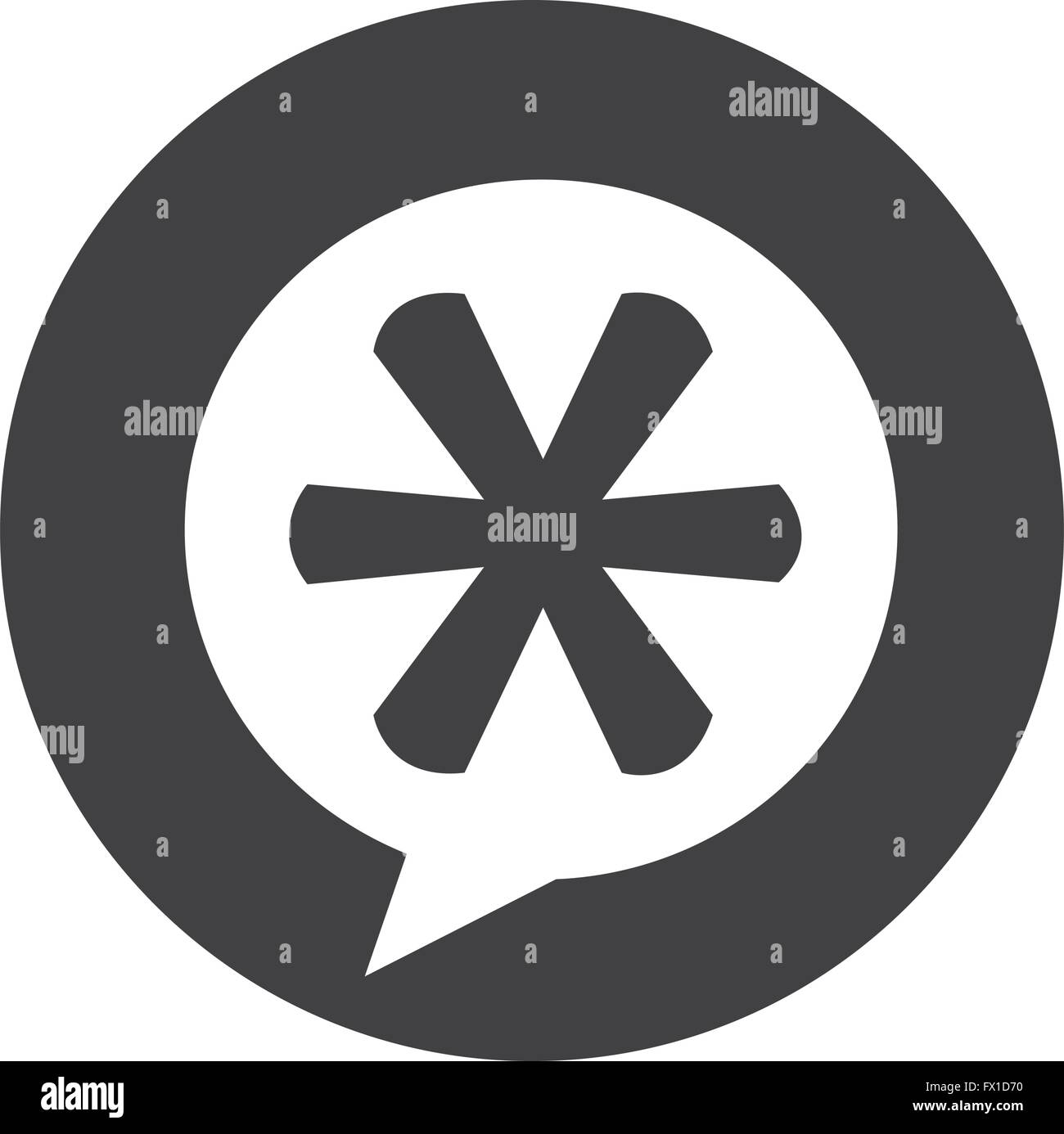 Asterisk Footnote sign icon Stock Vector Image & Art - Alamy