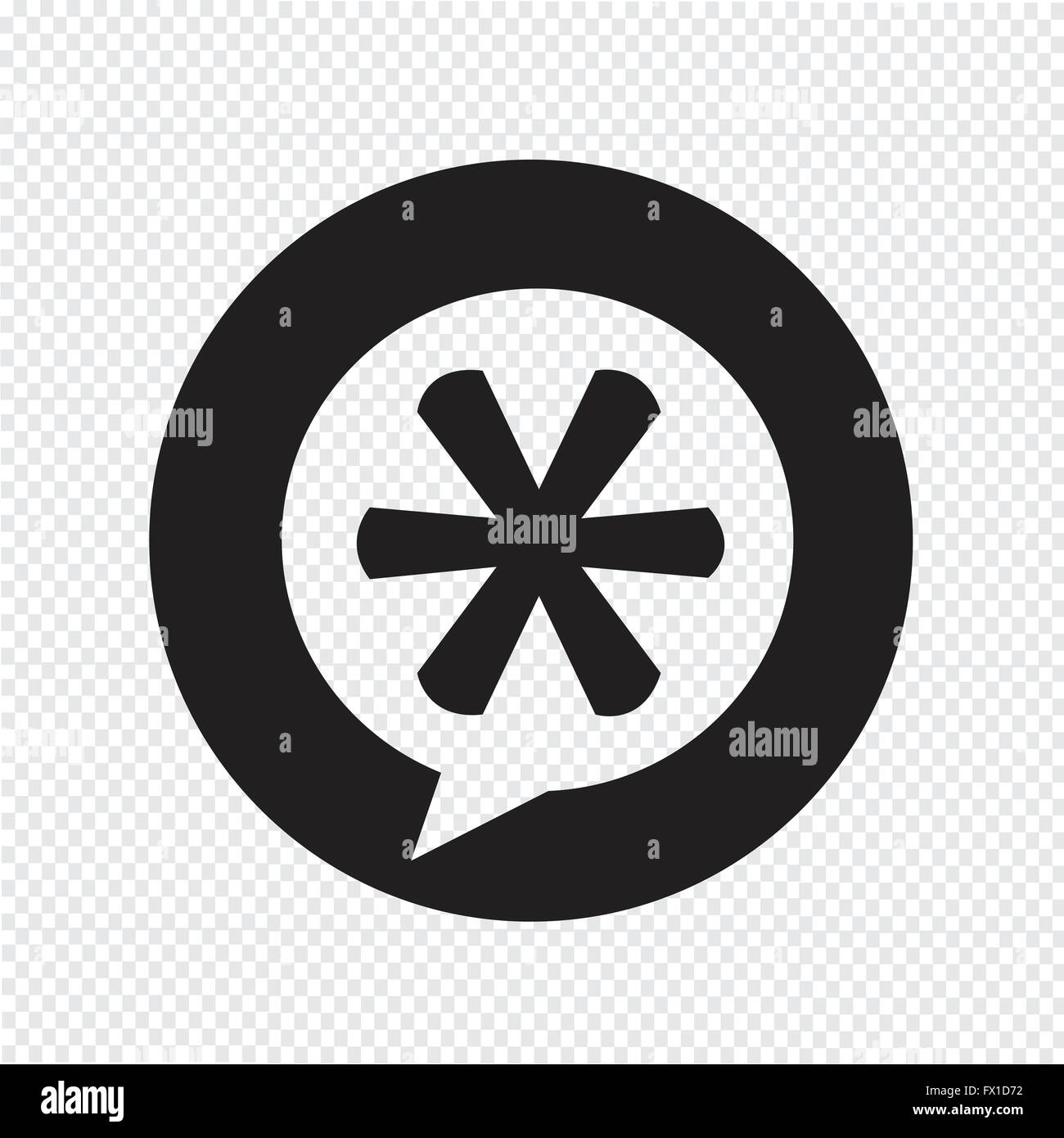 Asterisk Footnote sign icon Stock Vector Image & Art - Alamy