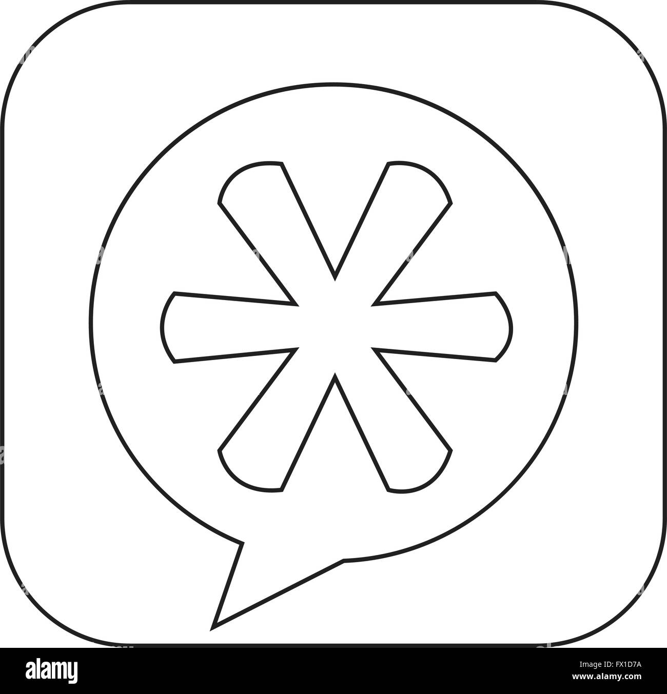 Asterisk Footnote sign icon Stock Vector Image & Art - Alamy