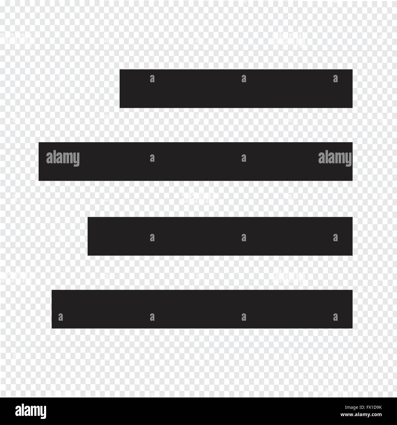 Align Text Right icon sign Illustration Stock Vector Image & Art - Alamy