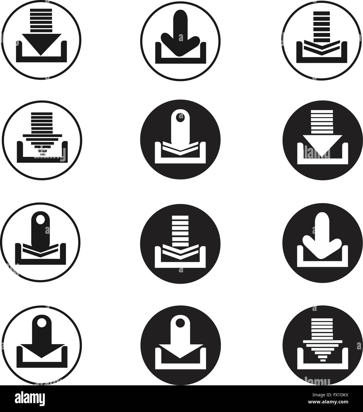 arrow sign icon set Stock Vector Image & Art - Alamy