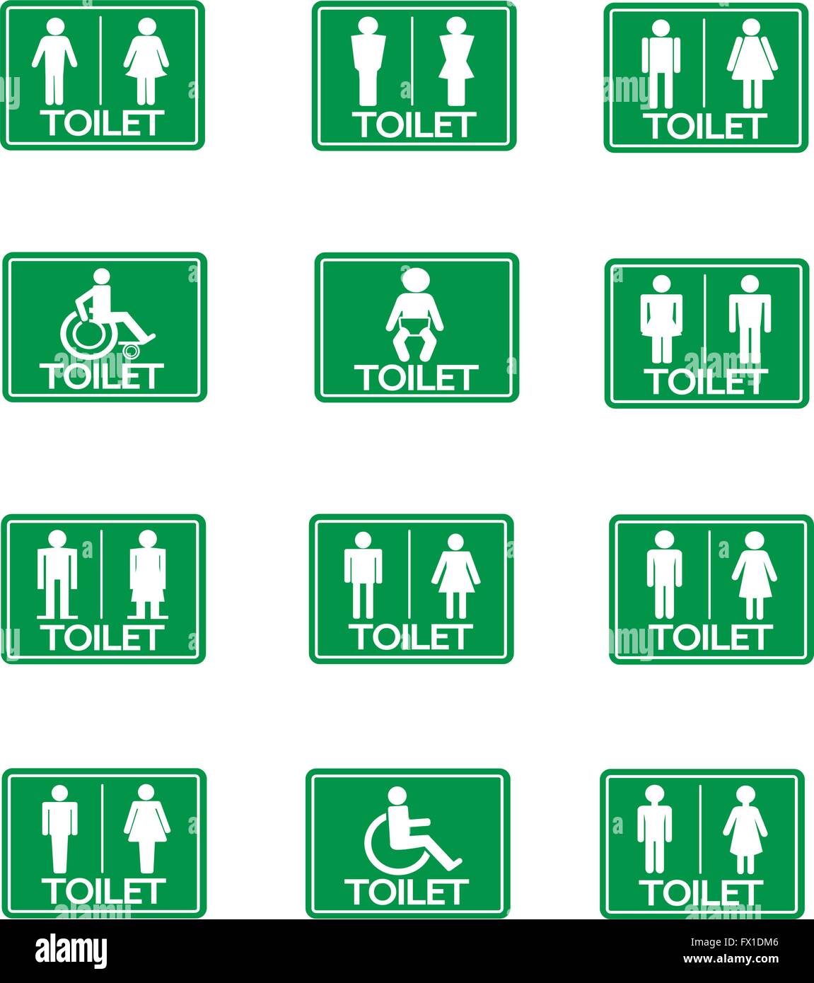 Restroom sign icon set Stock Vector Image & Art - Alamy