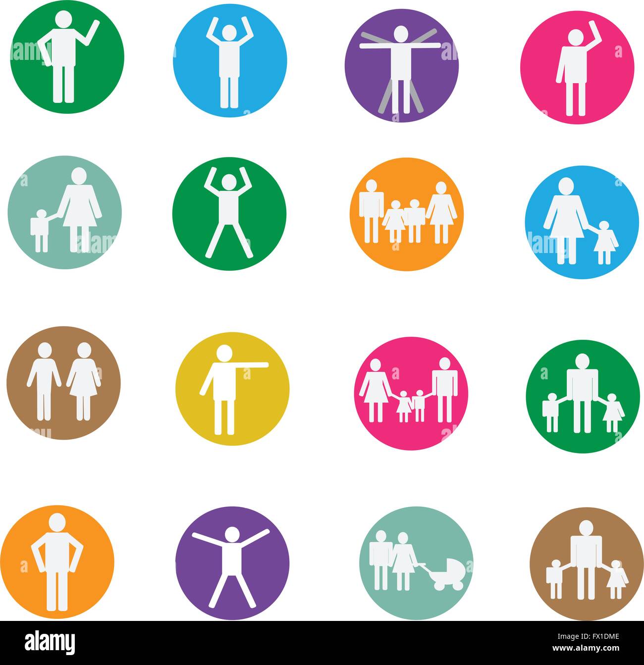 Silhouette people icons illustration Stock Vector Image & Art - Alamy