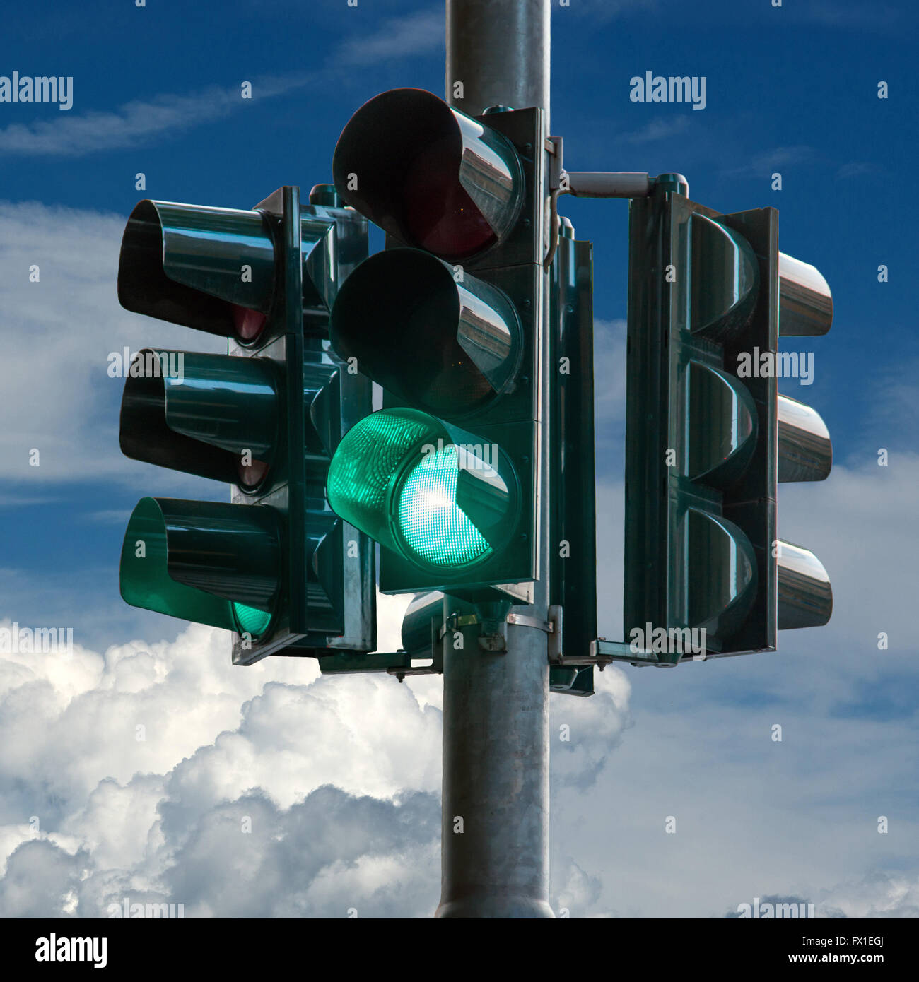 light signal mainly used in road traffic at intersections Stock Photo ...