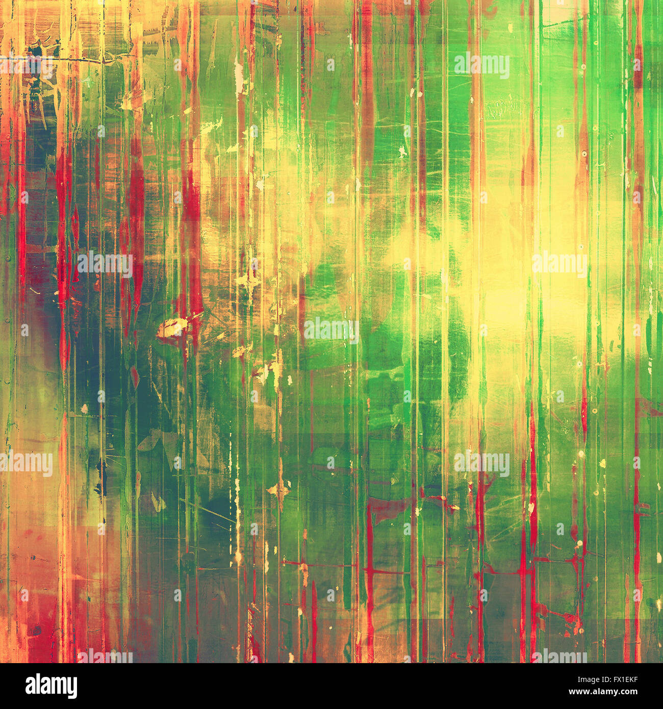 Vintage texture. With different color patterns: orange, green, yellow ...