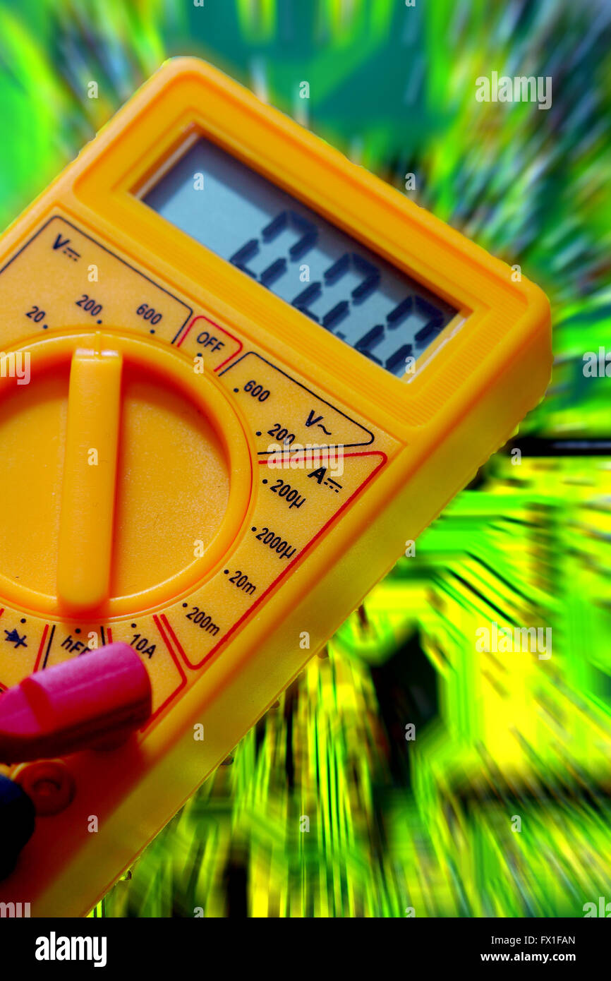 Digital multimeter circuit board abstract Stock Photo - Alamy