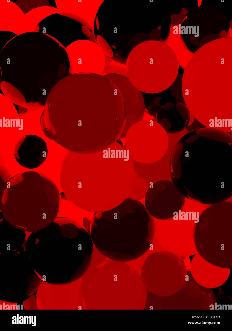 Shiny red sphere 3d abstract background Stock Photo - Alamy