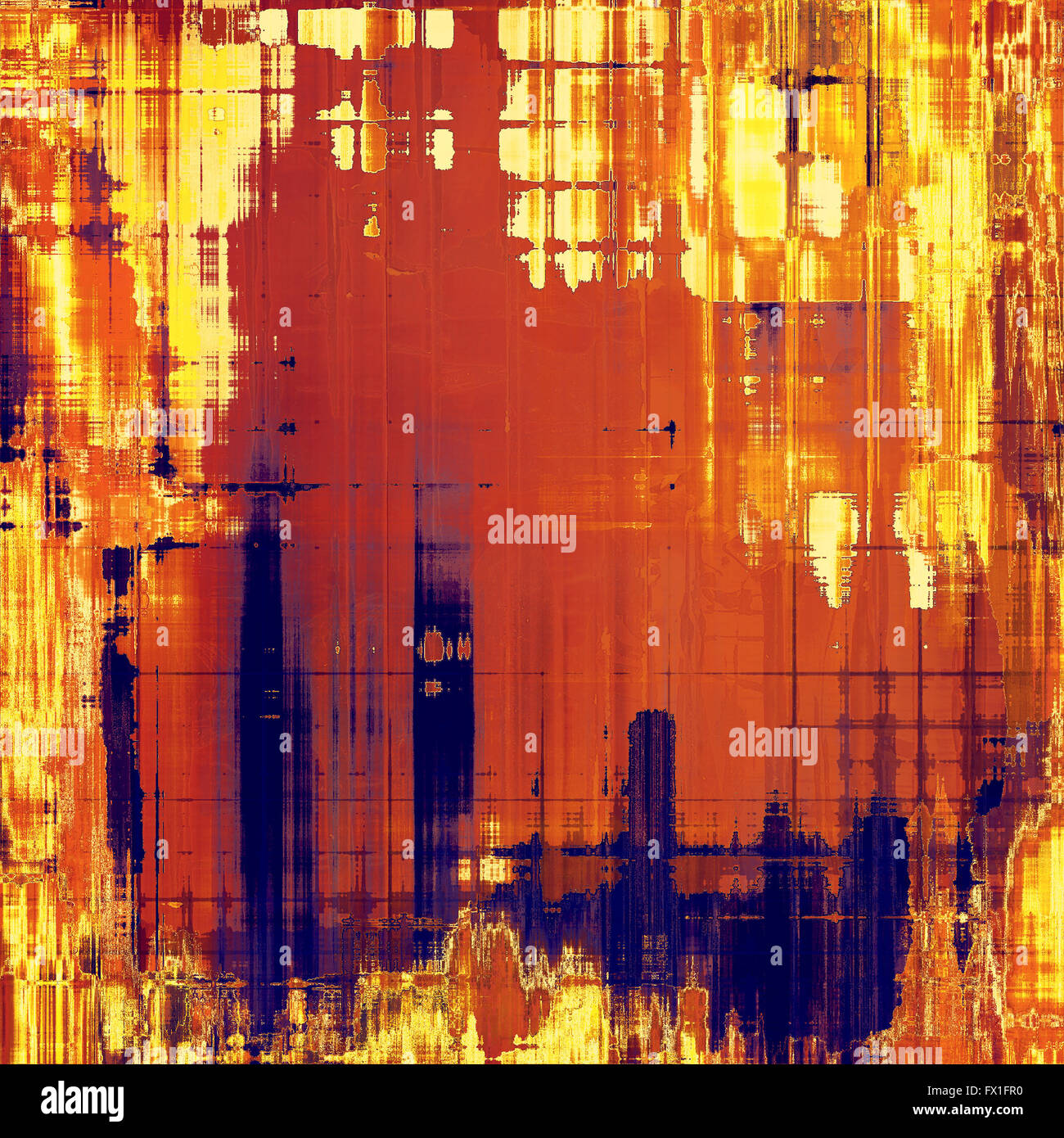 Old and weathered grunge texture. With different color patterns: yellow ...