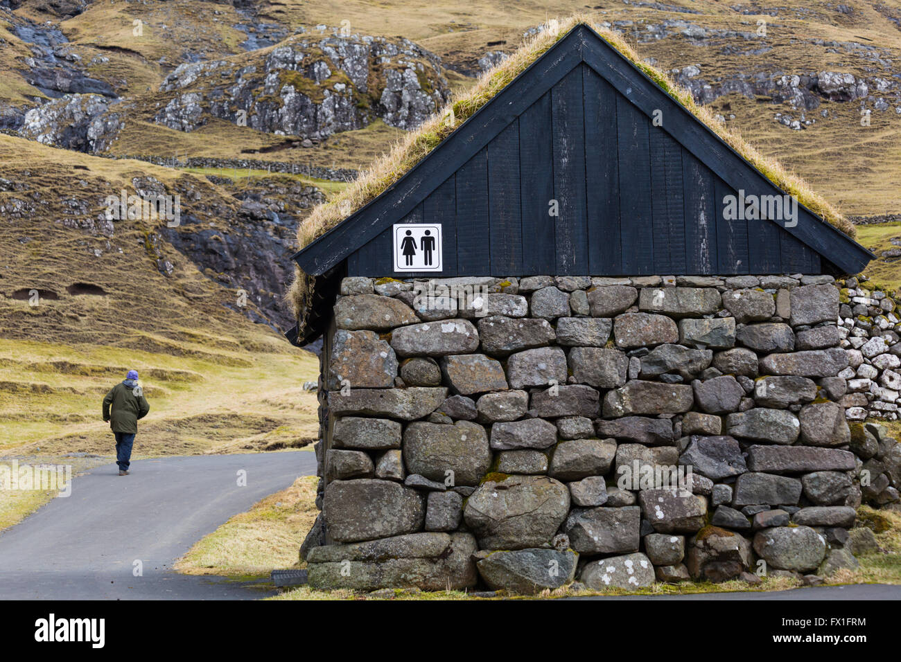 Grass roofed toilets public conveniences at Saksun ancient village ...