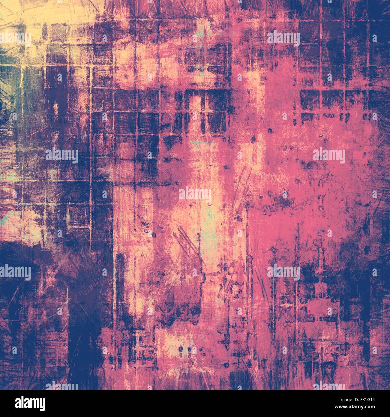 Rough grunge texture. With different color patterns: yellow, purple ...