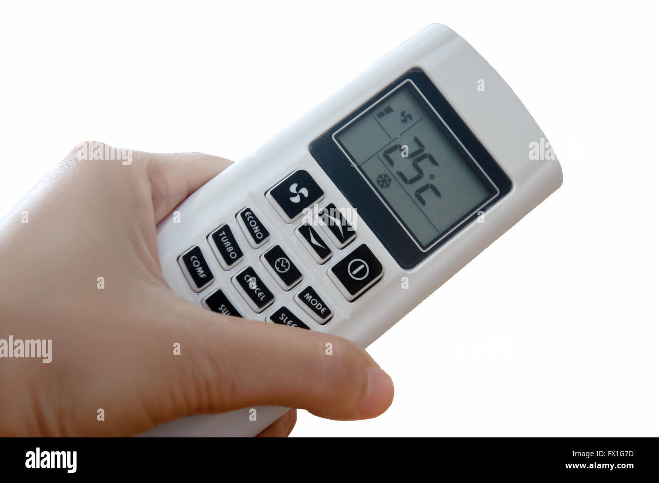 Hand remote air conditioner hi-res stock photography and images - Alamy