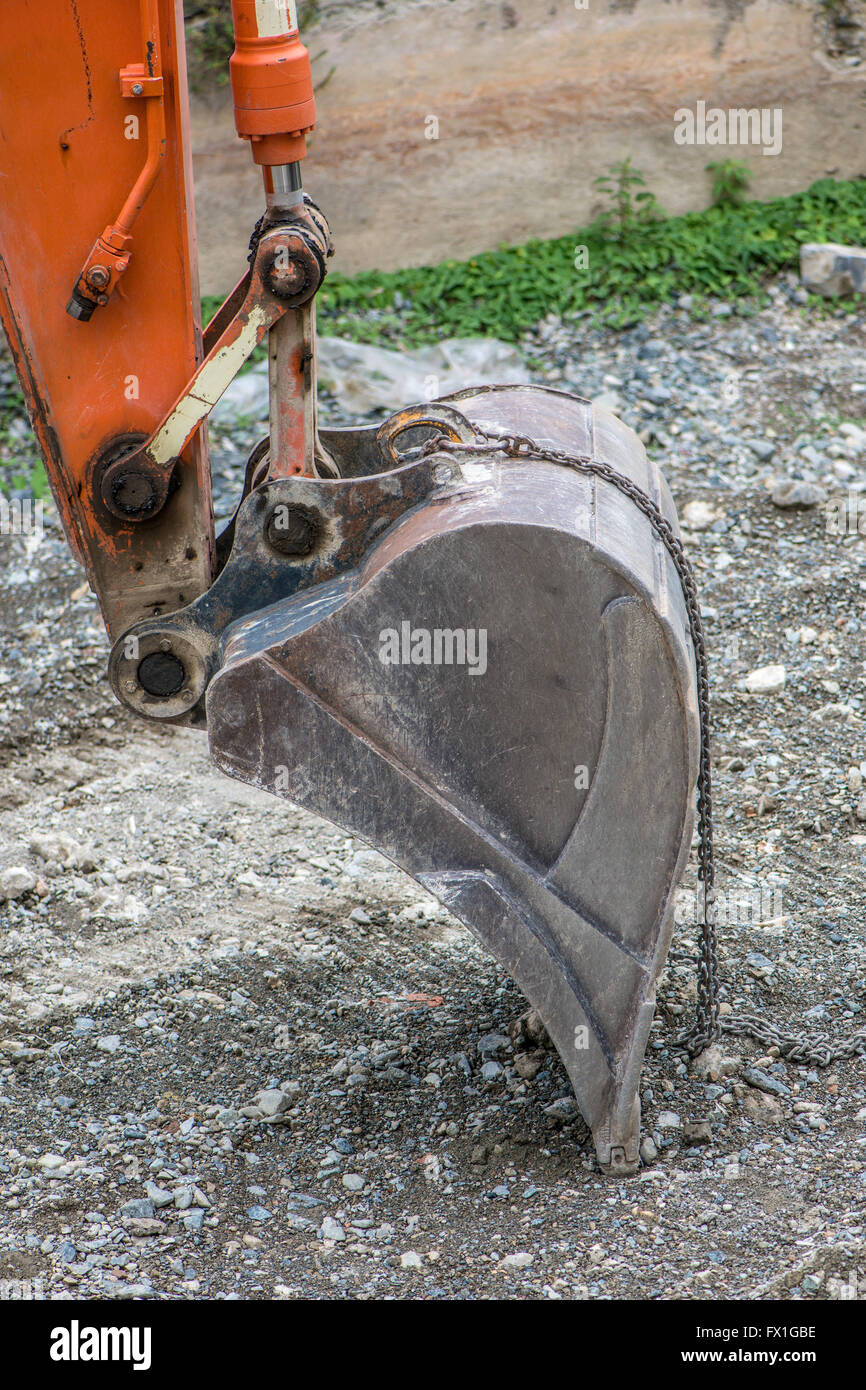 Orange backhoe hi-res stock photography and images - Alamy