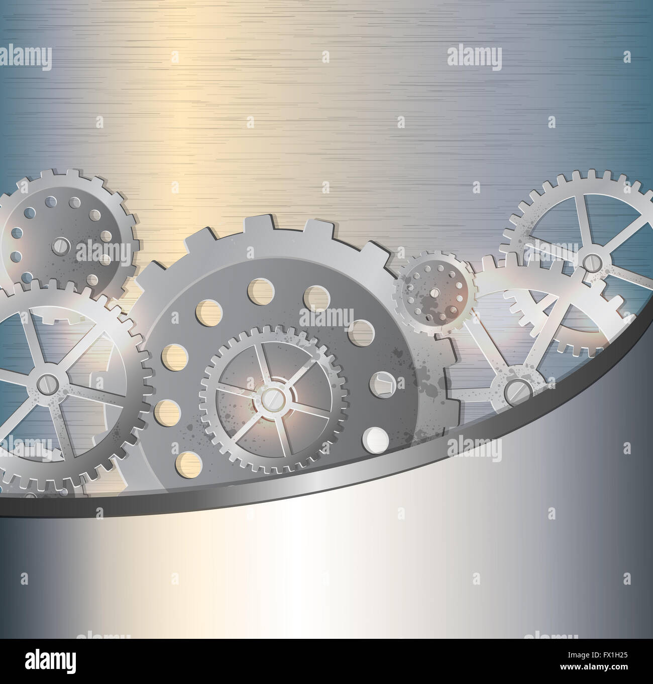 Abstract metallic industrial background with gears Stock Photo - Alamy