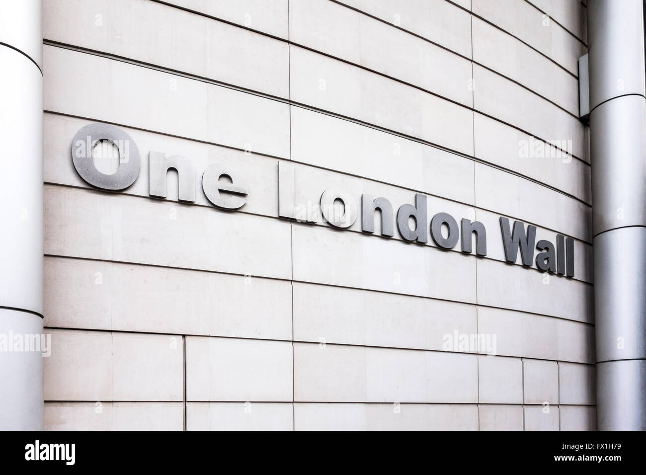 External sign on One London Wall by Foster + Partners, City of London ...