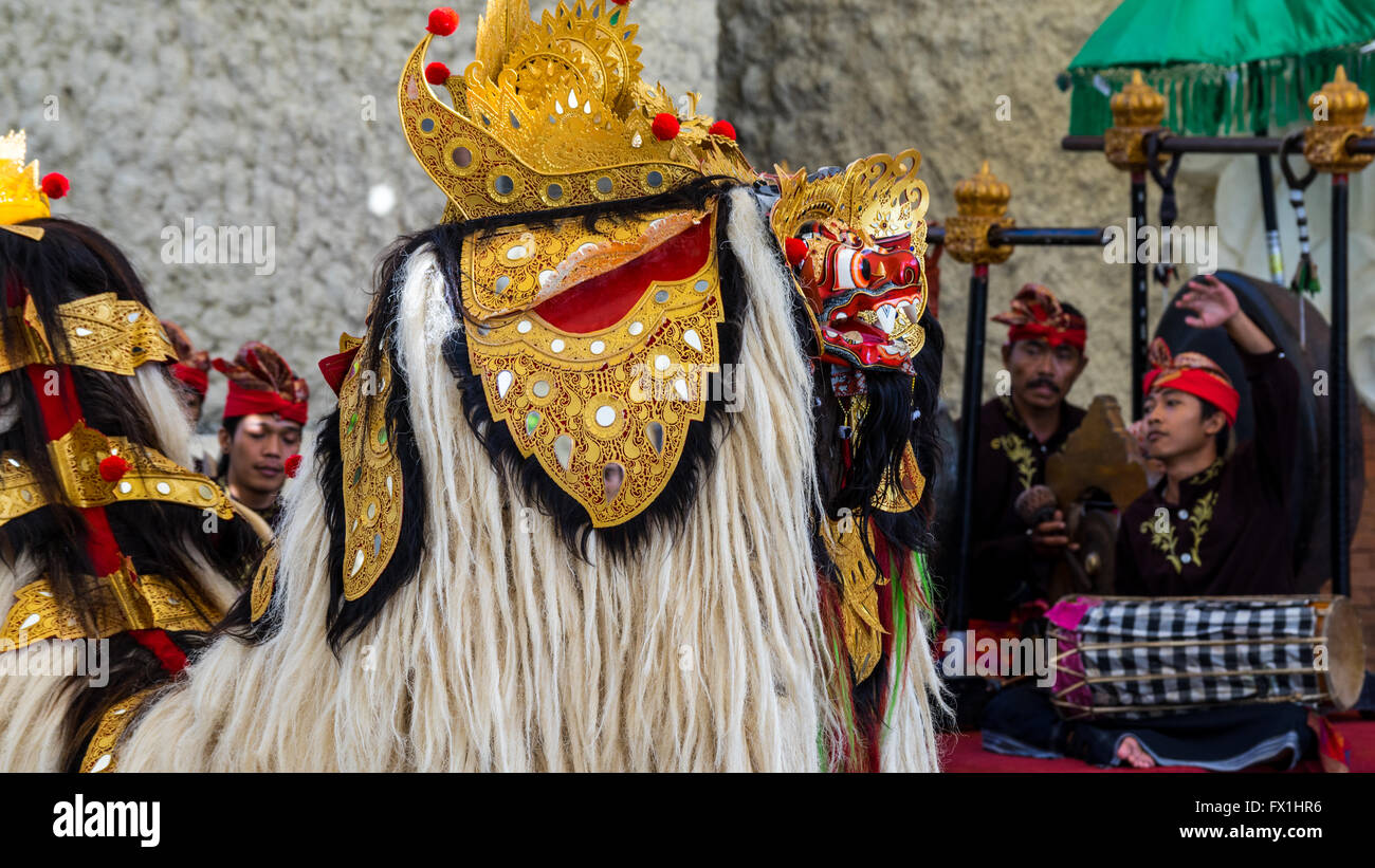 Barongan - a tradition dance for people of Bali, Indonesia Stock Photo ...