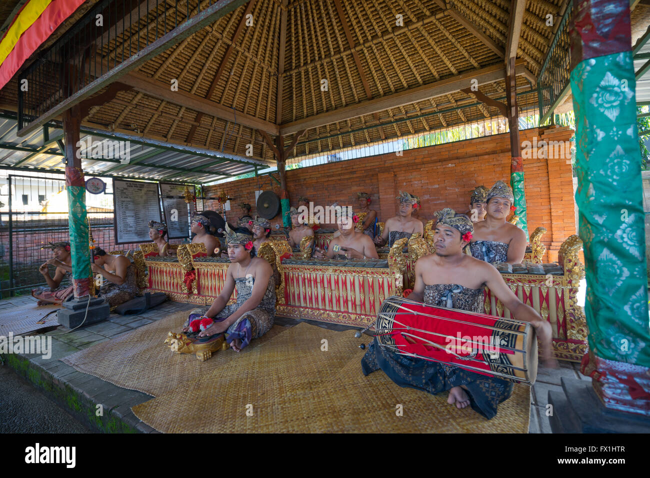 Traditional musician for Barongan dance in Bali, Indonesia Stock Photo ...