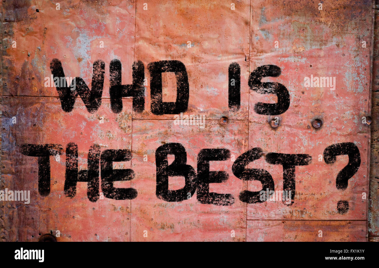 Who Is The Best Concept Stock Photo - Alamy