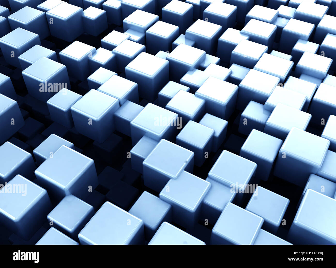 Abstract metal cubes - blocks background Stock Photo - Alamy