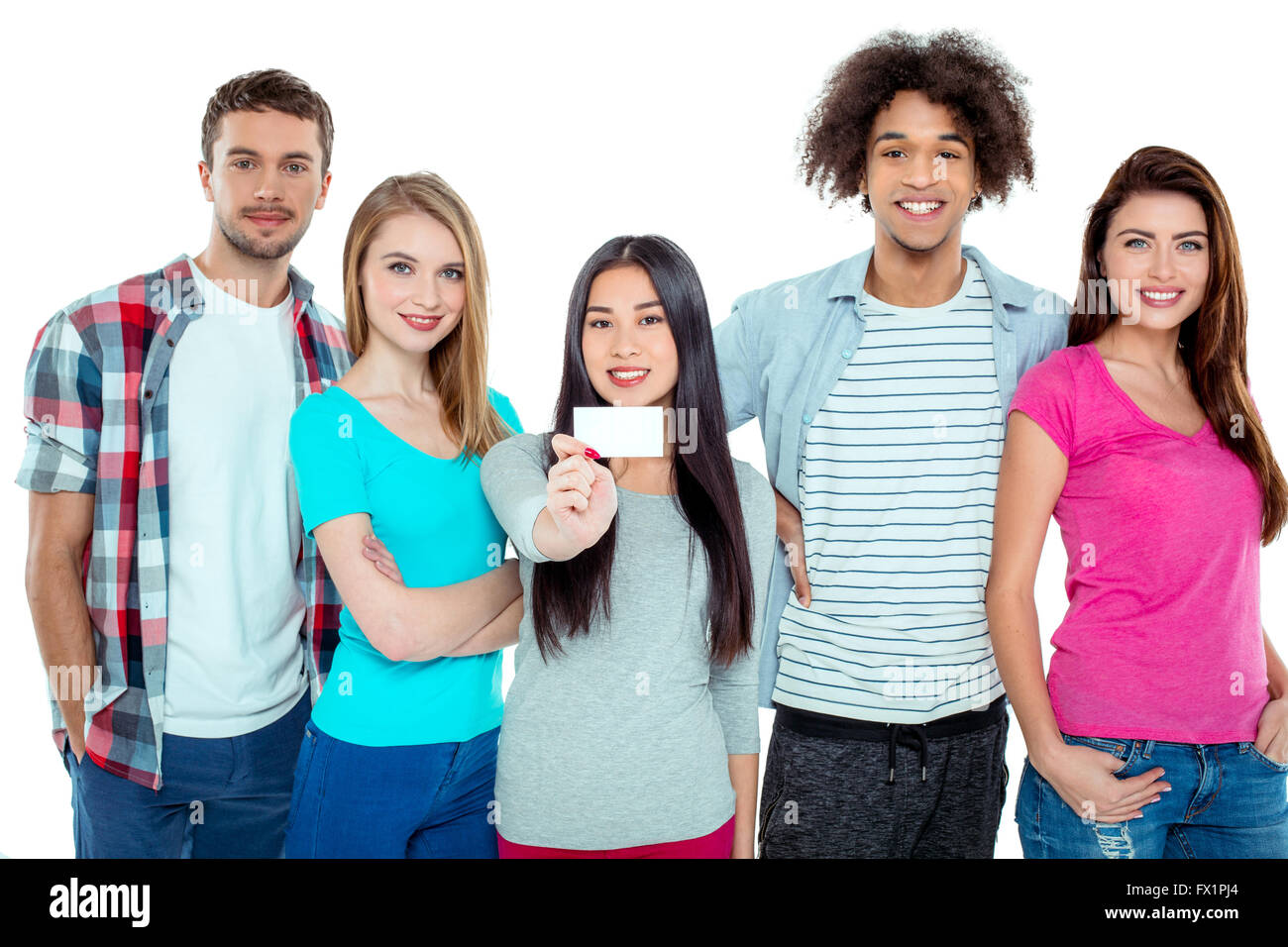 Picture of young multicultural friends Stock Photo - Alamy