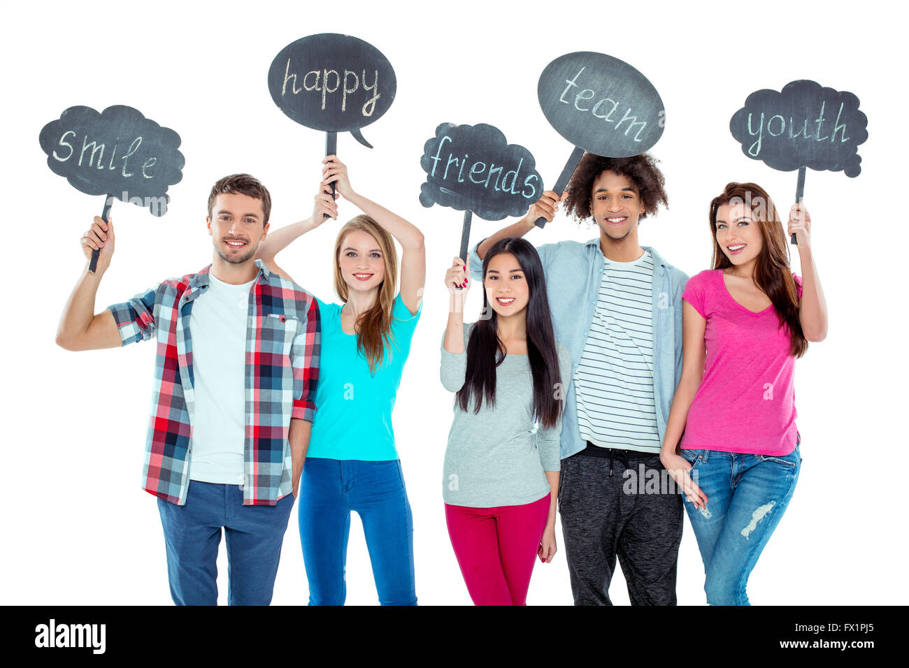 Picture of young multicultural friends Stock Photo - Alamy