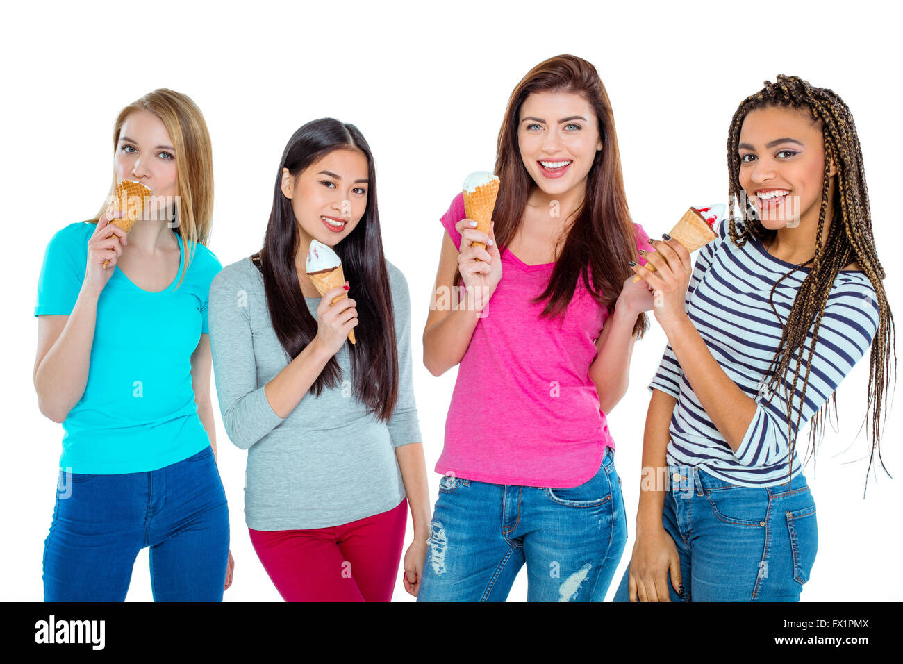 Picture of young multicultural friends Stock Photo - Alamy