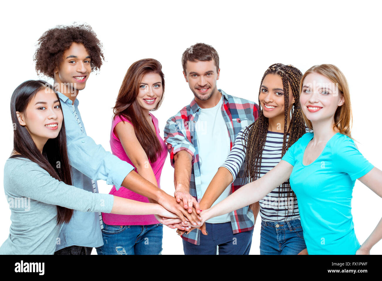Picture of young multicultural friends Stock Photo - Alamy