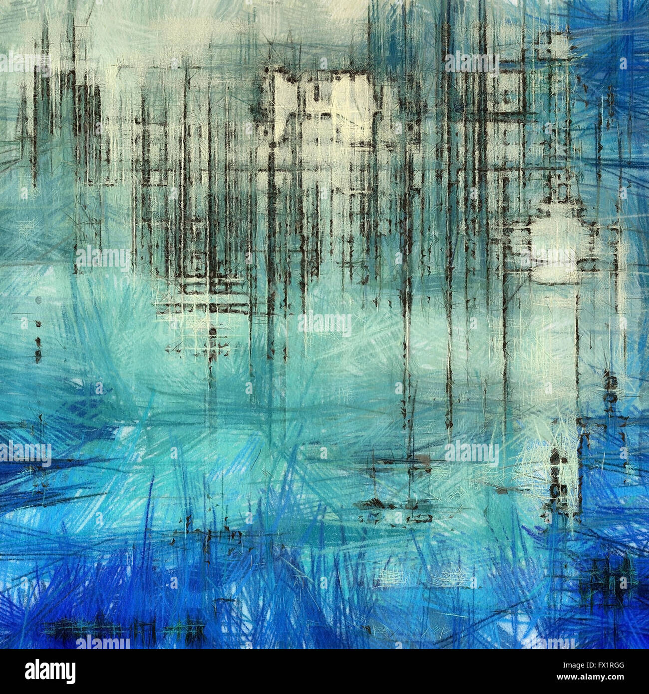 Old and weathered grunge texture. With different color patterns: blue ...