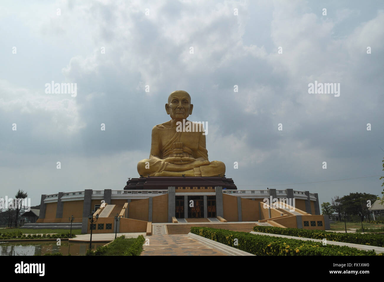 Giant statue of famous Thai monk in the Ayutthaya Province - Thailand ...
