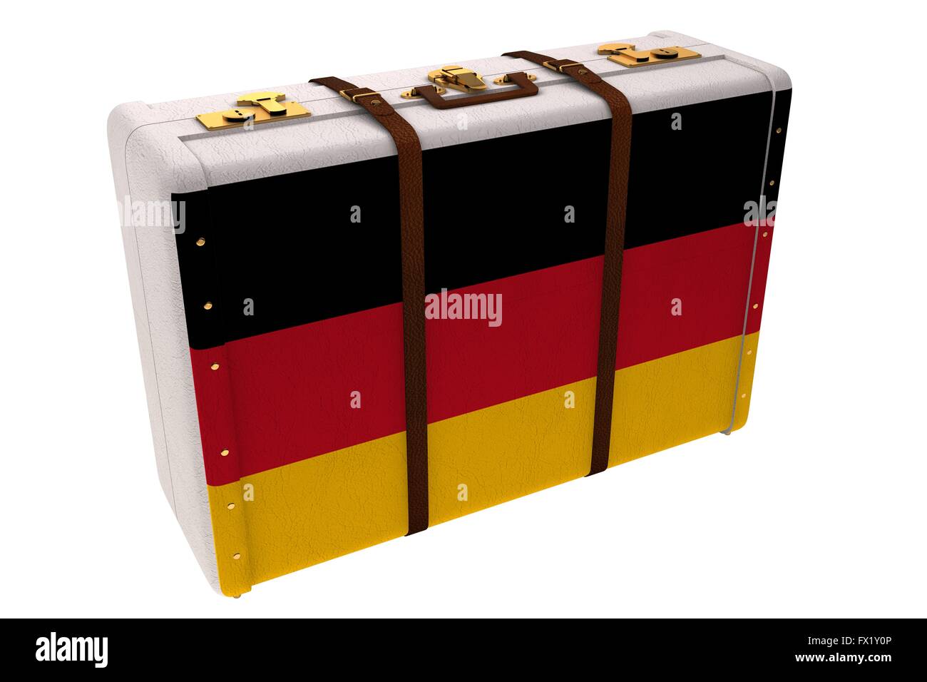 German flag suitcase Stock Photo - Alamy