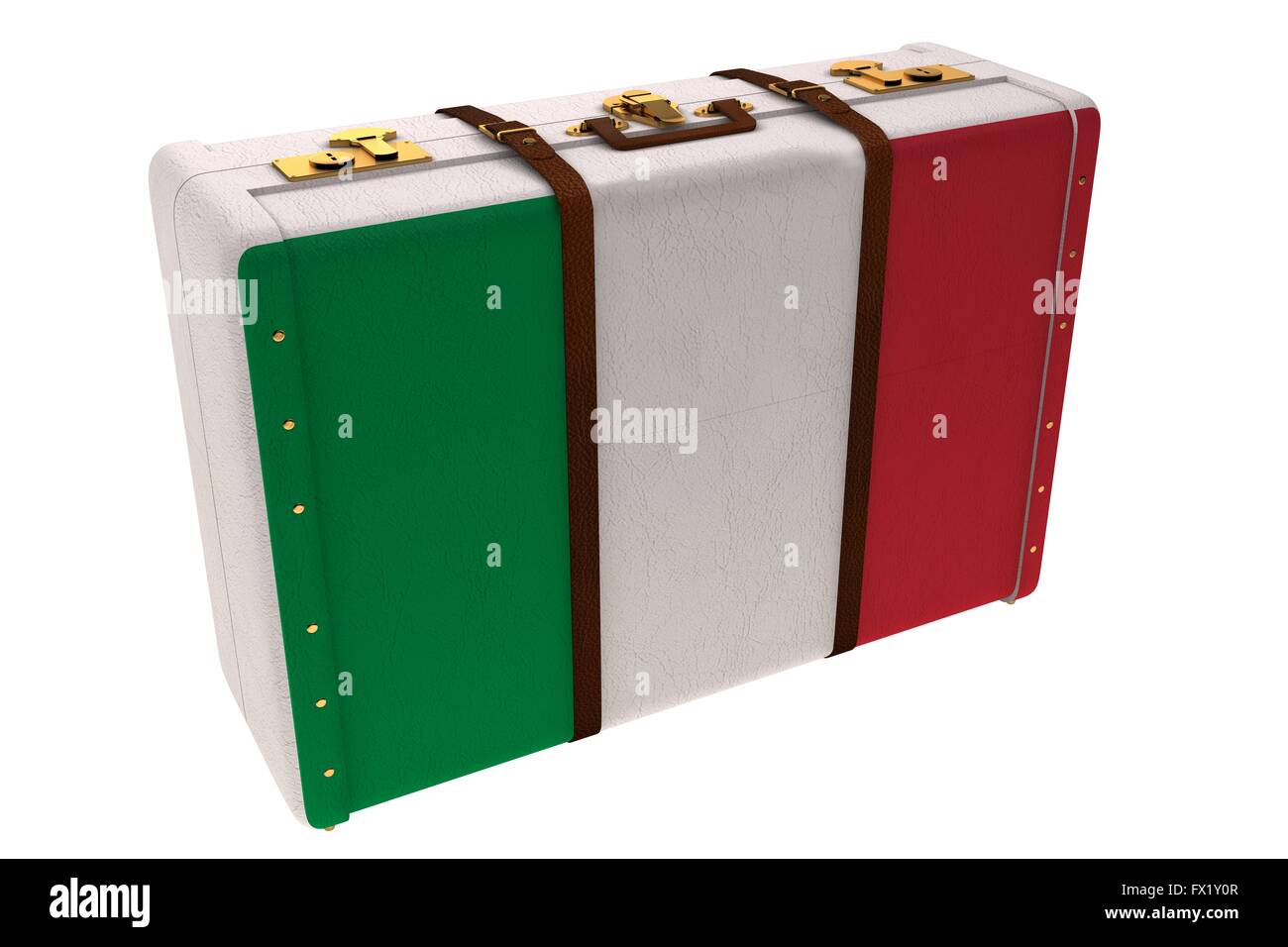 Italy flag suitcase Stock Photo - Alamy