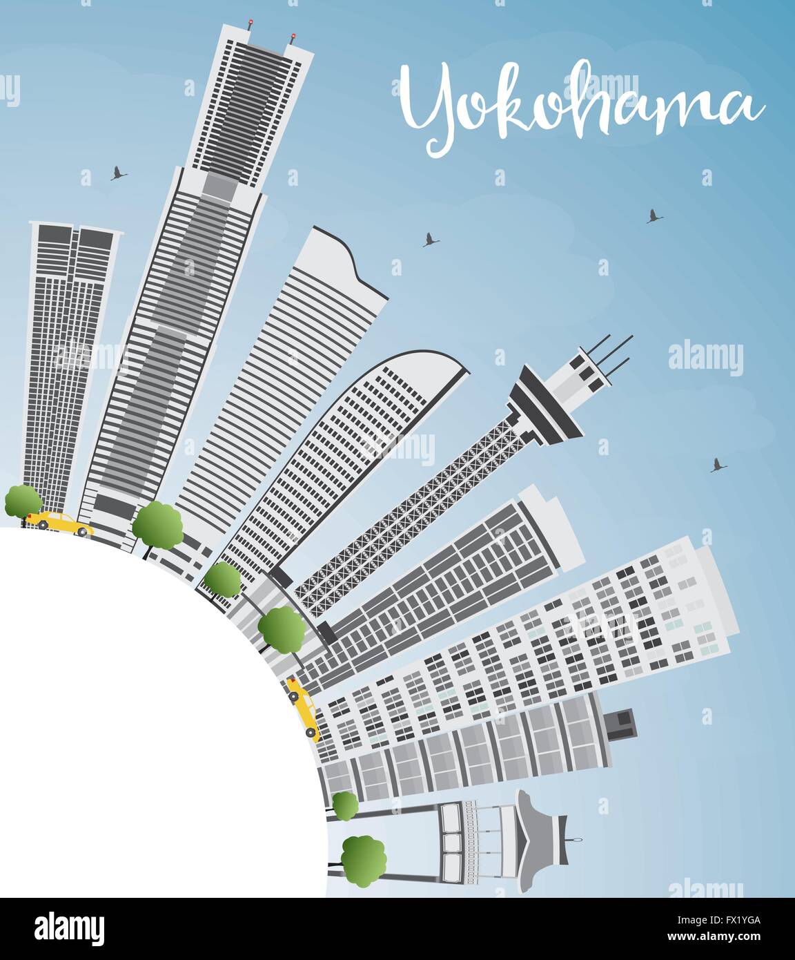 Yokohama japan skyline Stock Vector Images - Alamy