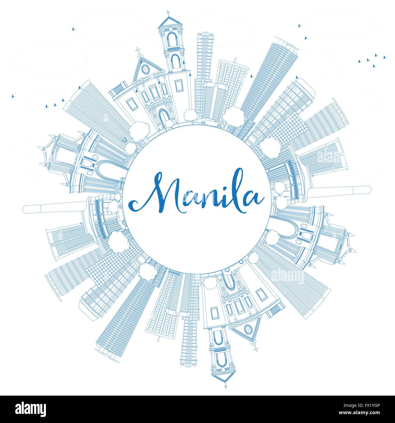 Manila symbol skyline hi-res stock photography and images - Alamy