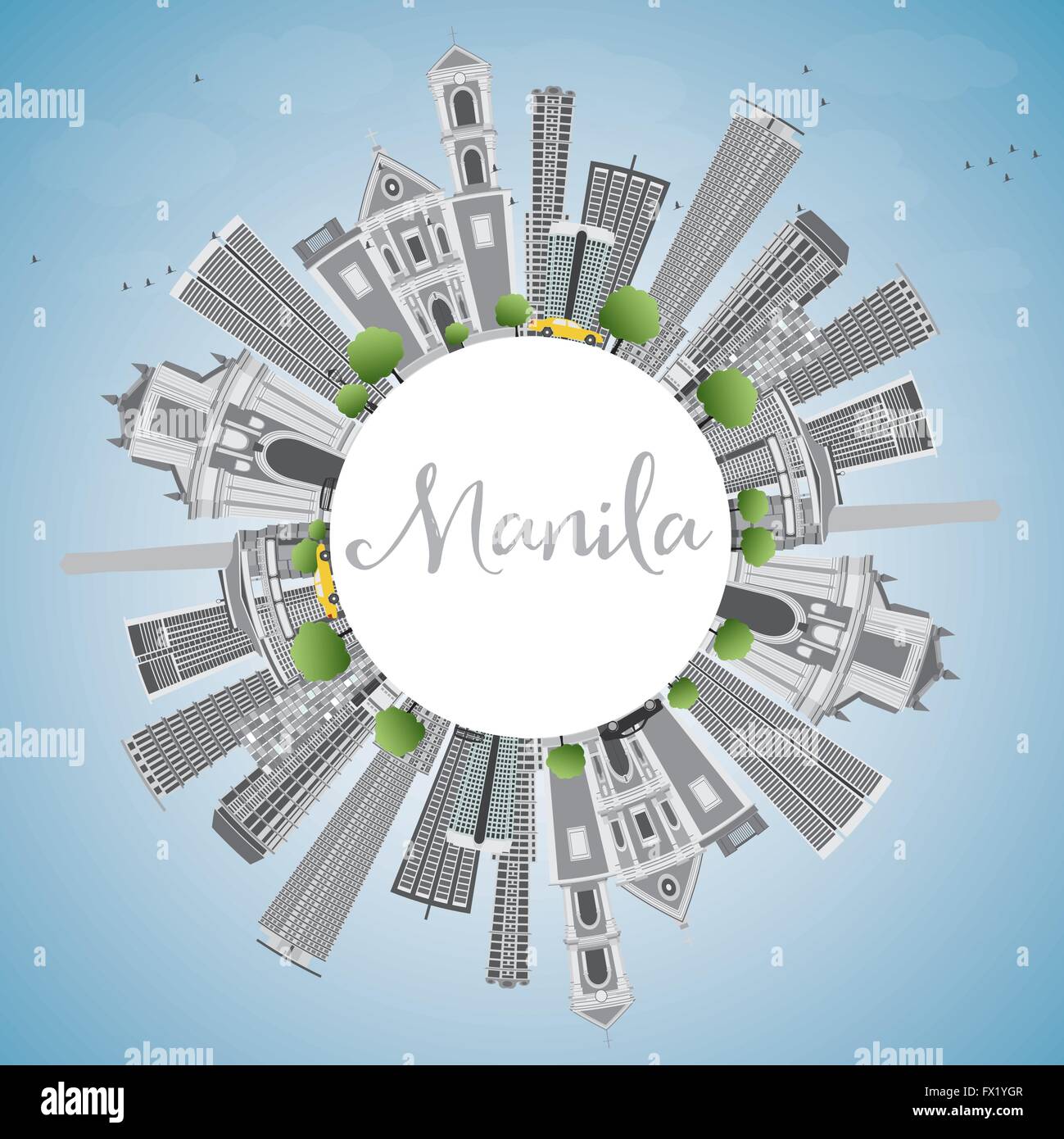 Manila symbol skyline hi-res stock photography and images - Alamy