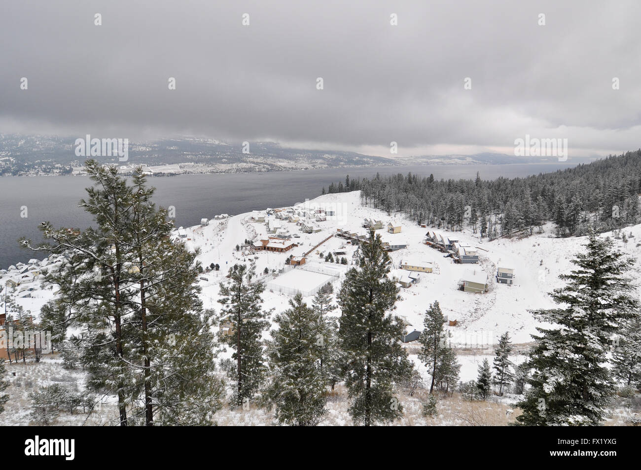 A winter scene in Okanagan, British Columbia, Canada Stock Photo - Alamy