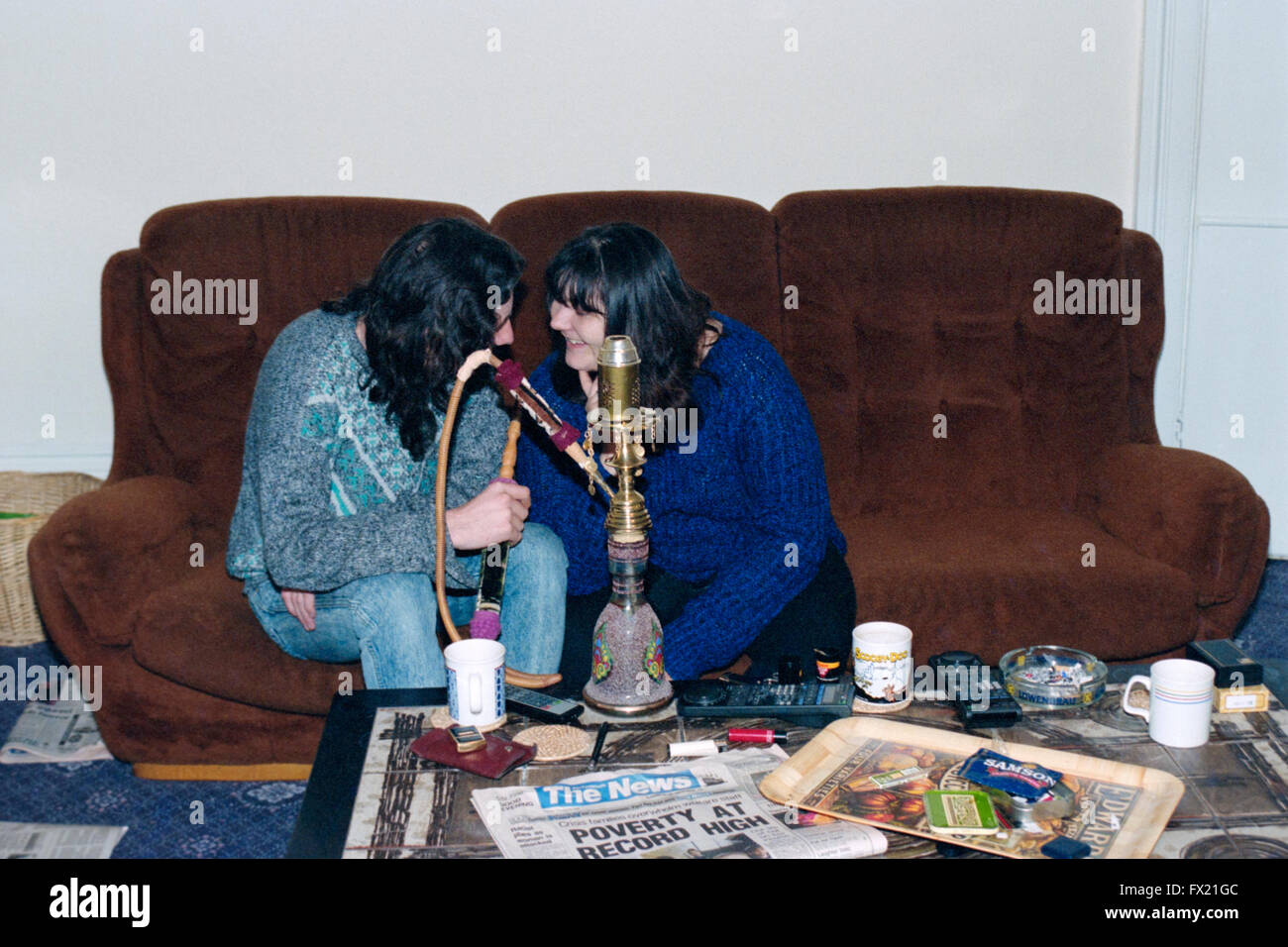 Smoking Hashish In A Hookah