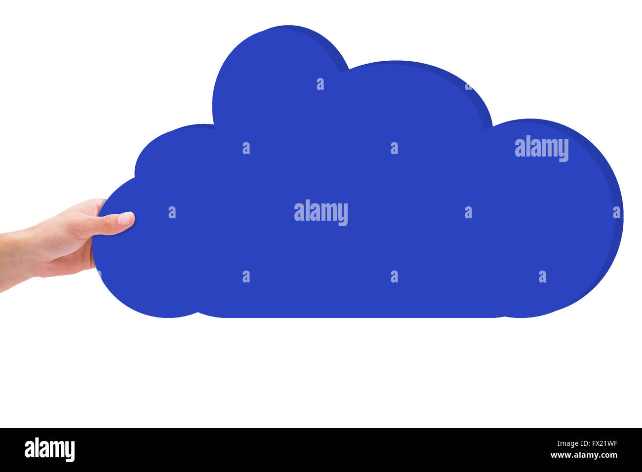 Hand holding cloud Stock Photo - Alamy