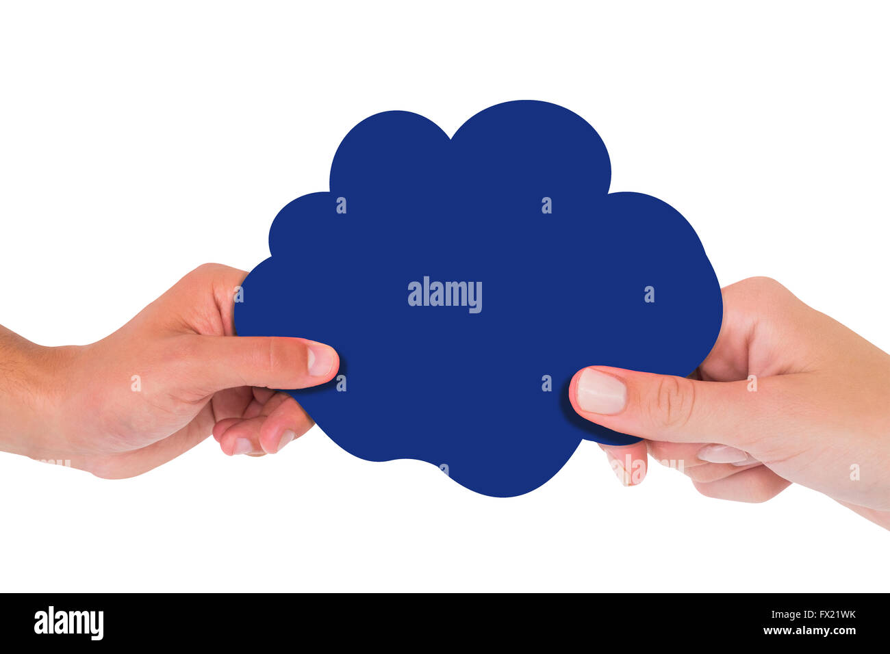 Hand holding cloud Stock Photo - Alamy
