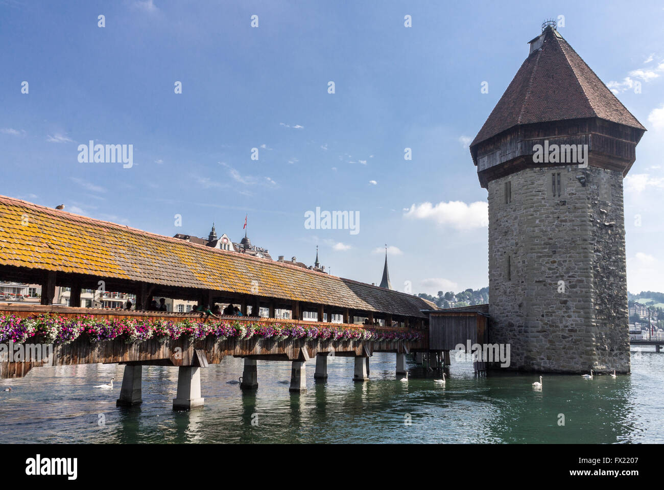 Wooden Bridge Lucerne, Switzerland Stock Photo - Alamy
