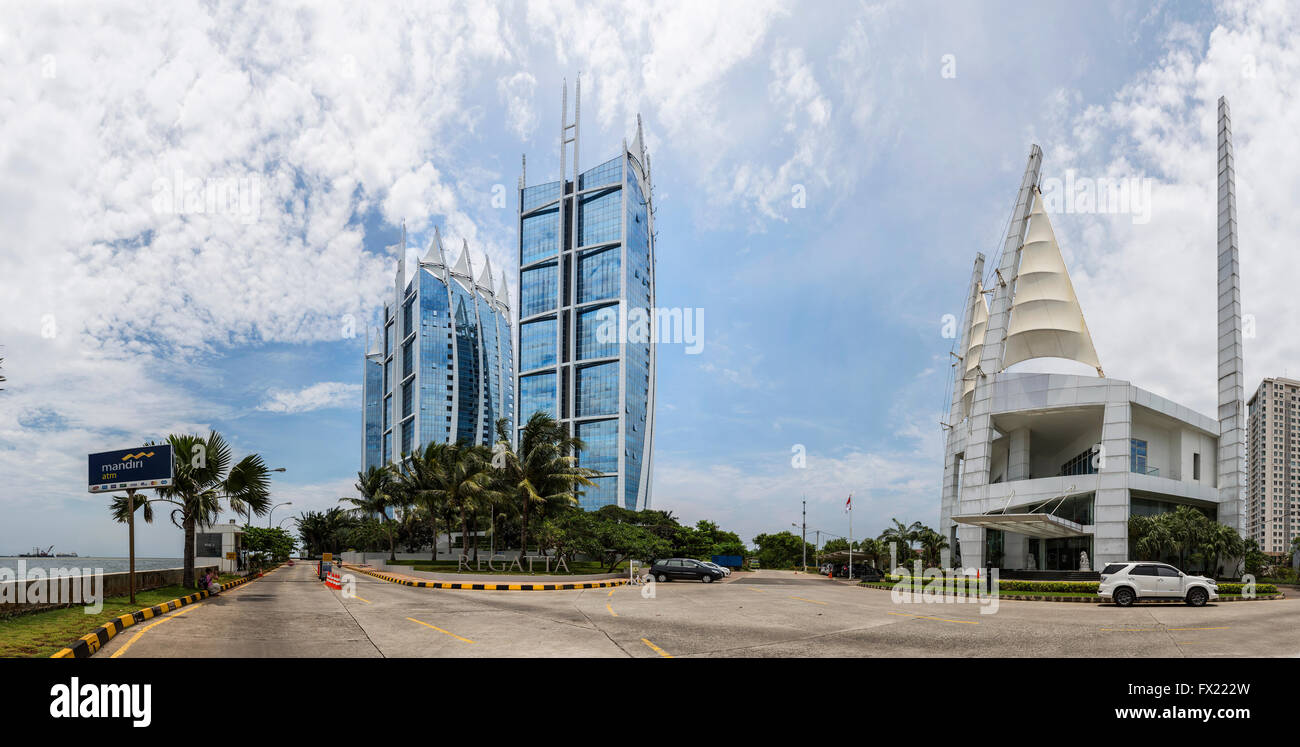 Panorama of Jakarta city with modern building. INDONESIA Stock Photo ...