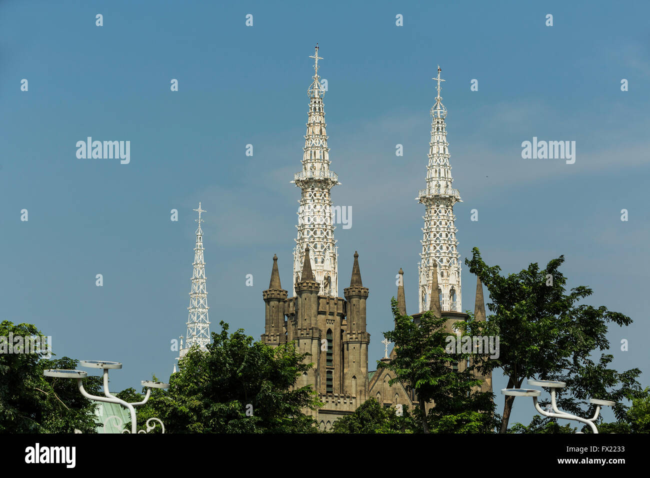 Indonesia jakarta cathedral catholic church hi-res stock photography ...