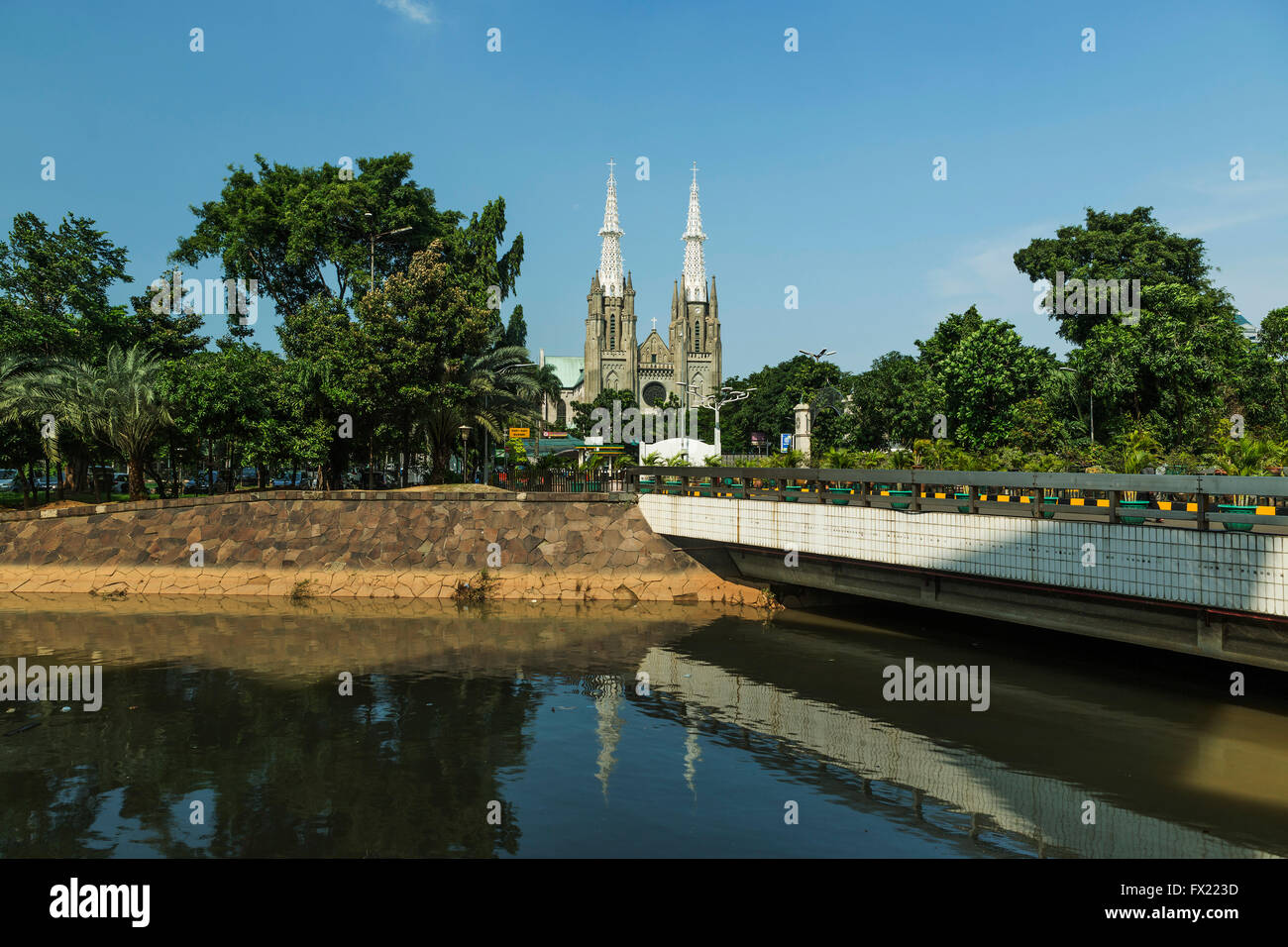 Indonesia jakarta cathedral catholic church hi-res stock photography ...