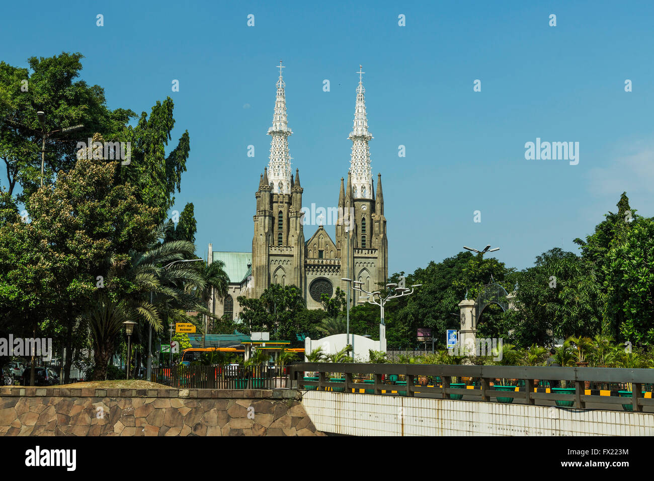 Indonesia jakarta cathedral catholic church hi-res stock photography ...