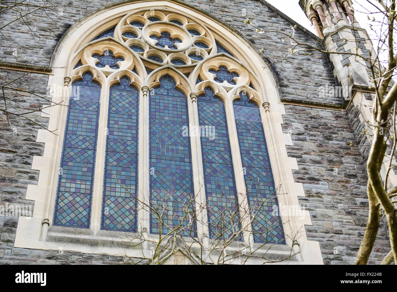 Big decorative window in church hi-res stock photography and images - Alamy